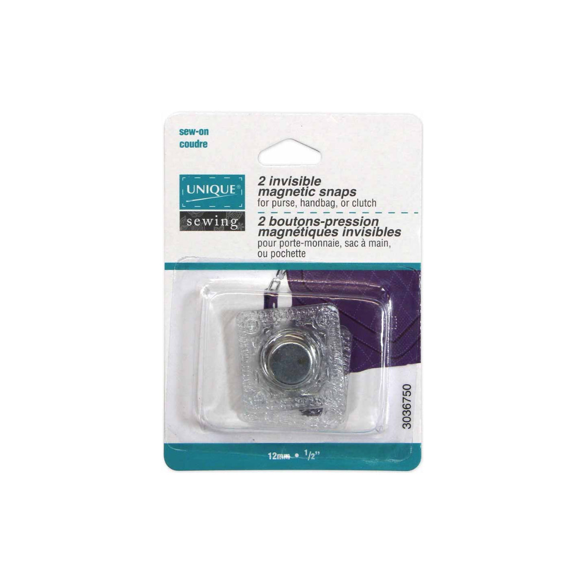 UNIQUE | 2 Invisible Magnetic Snaps | 12 mm / (1/2") – Les Tissées