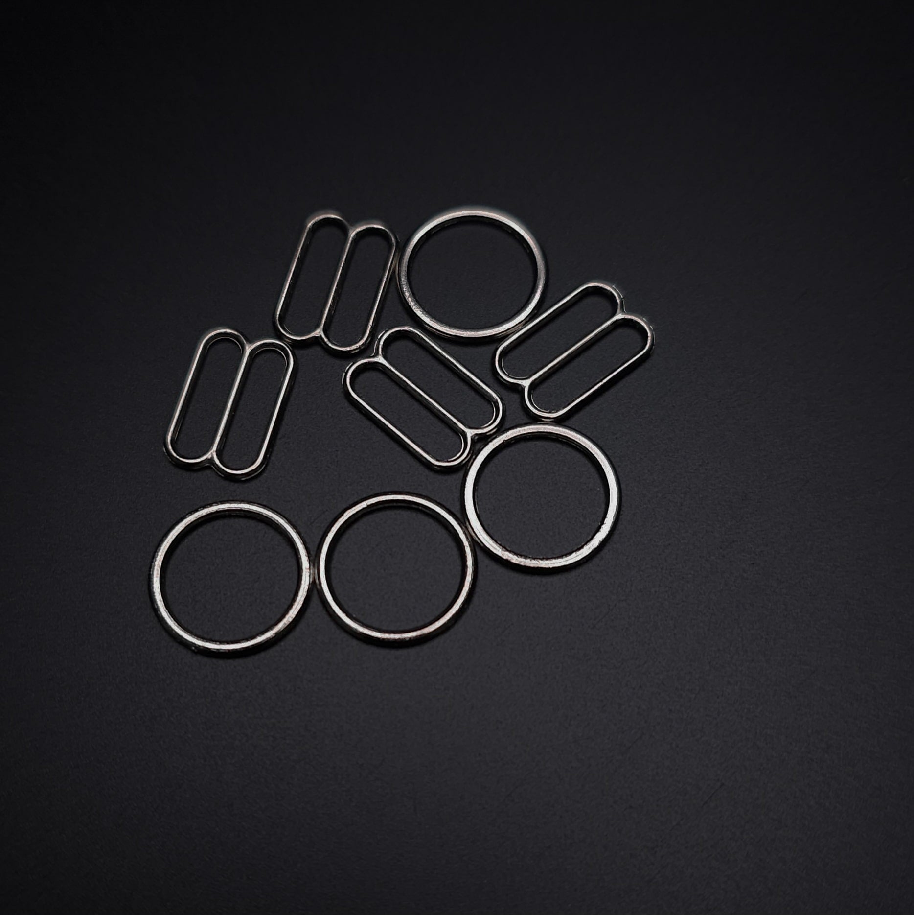 Precision Metal Bra Strap Adjusters and Rings (1/2") | Les Tissées