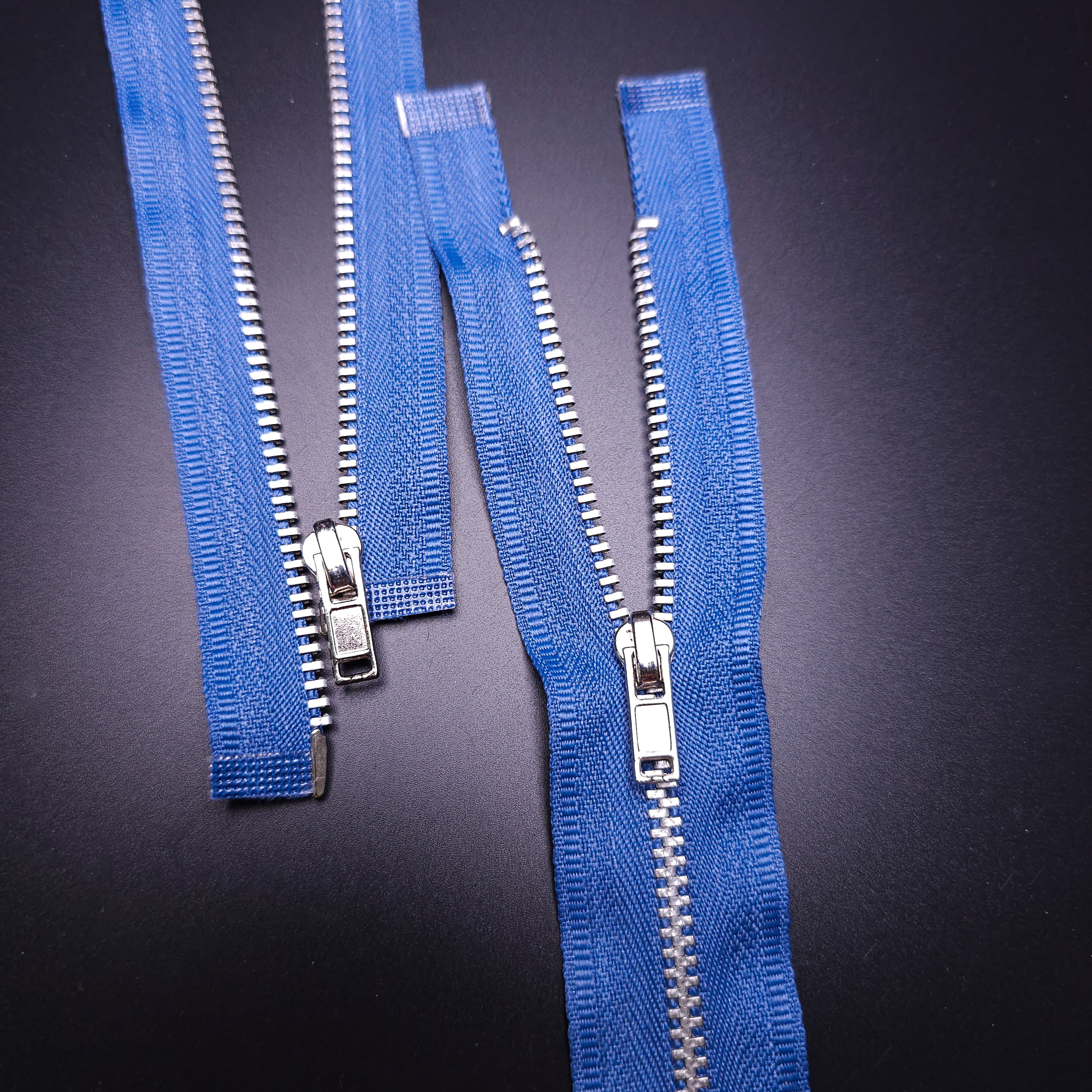 Open End Zipper | Metal | Blue | 13" - 33 cm – Les Tissées