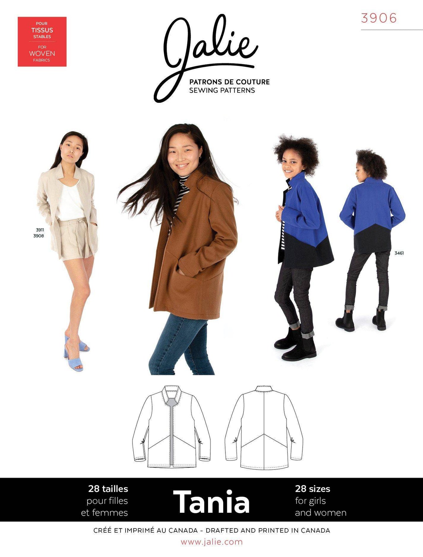 PDF Sewing Pattern | TANIA Coatigan Blazer-Cardigan | Jalie 3906 | Les ...